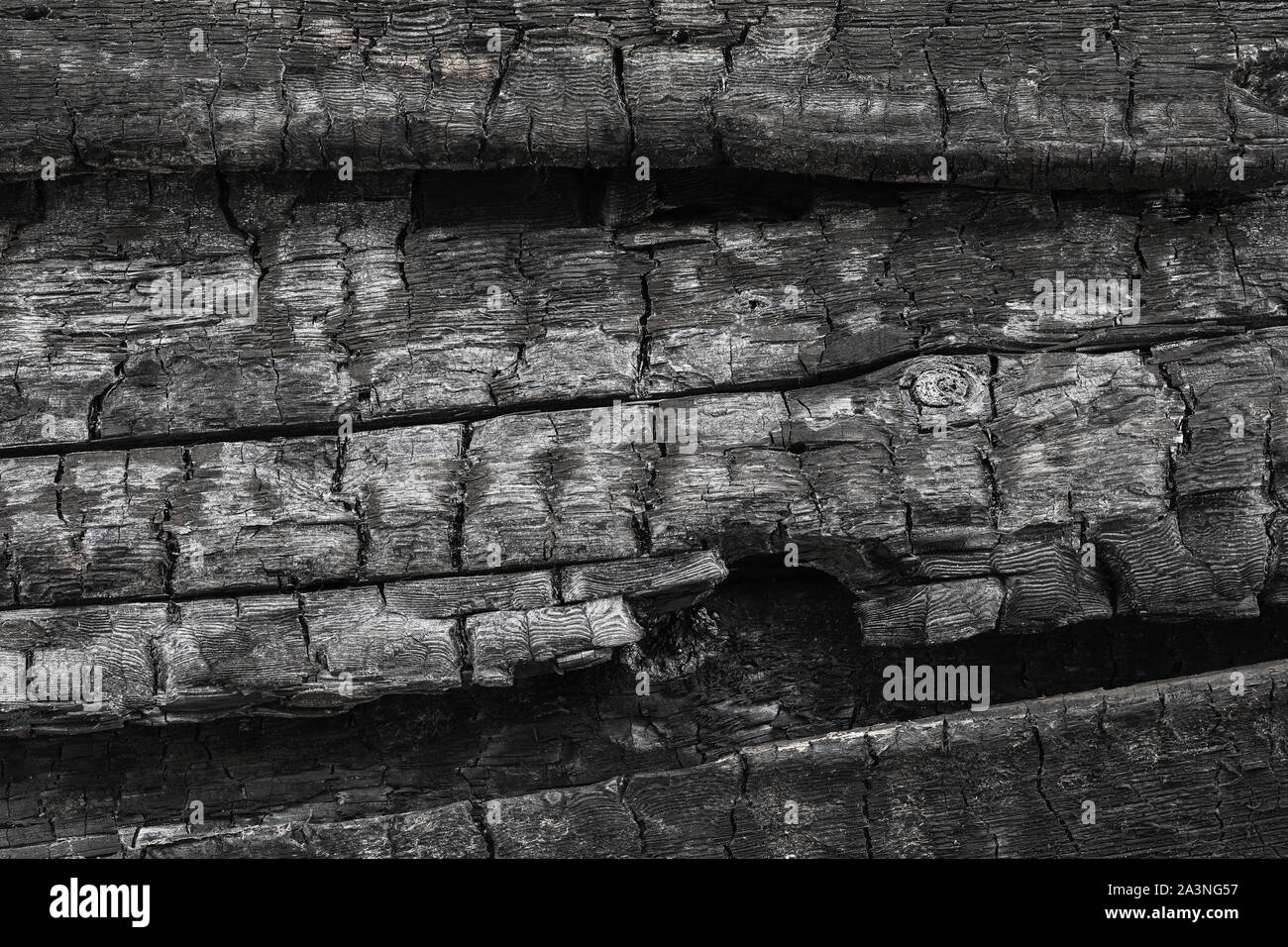 The texture of burnt boards, top view Stock Photo - Alamy