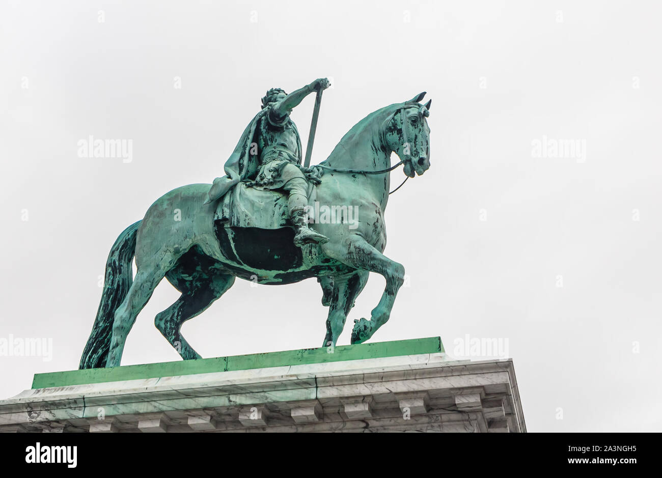 Equestrian statue of Frederik V, Copenhagen, Denmark Stock Photo - Alamy