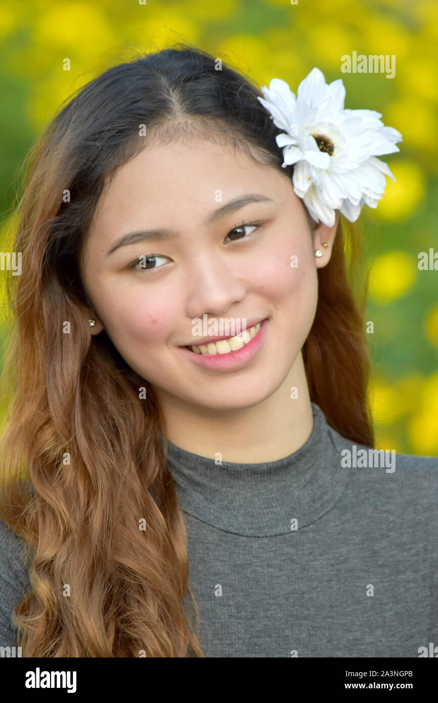 Smiling Beautiful Asian Female Stock Photo - Alamy