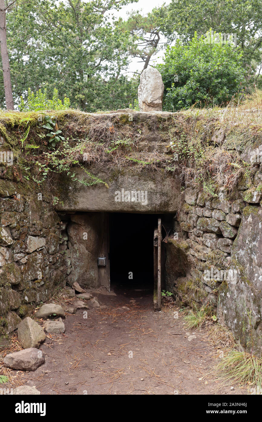 Tumulus of Kercado - famous megalithic monument in Brittany, France ...