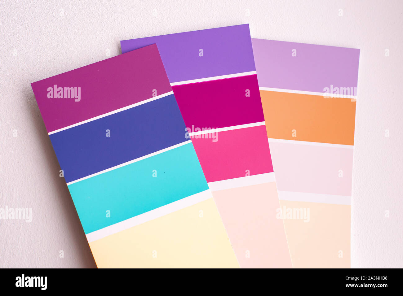 Color palette with various samples. Light background. Paint selection ...