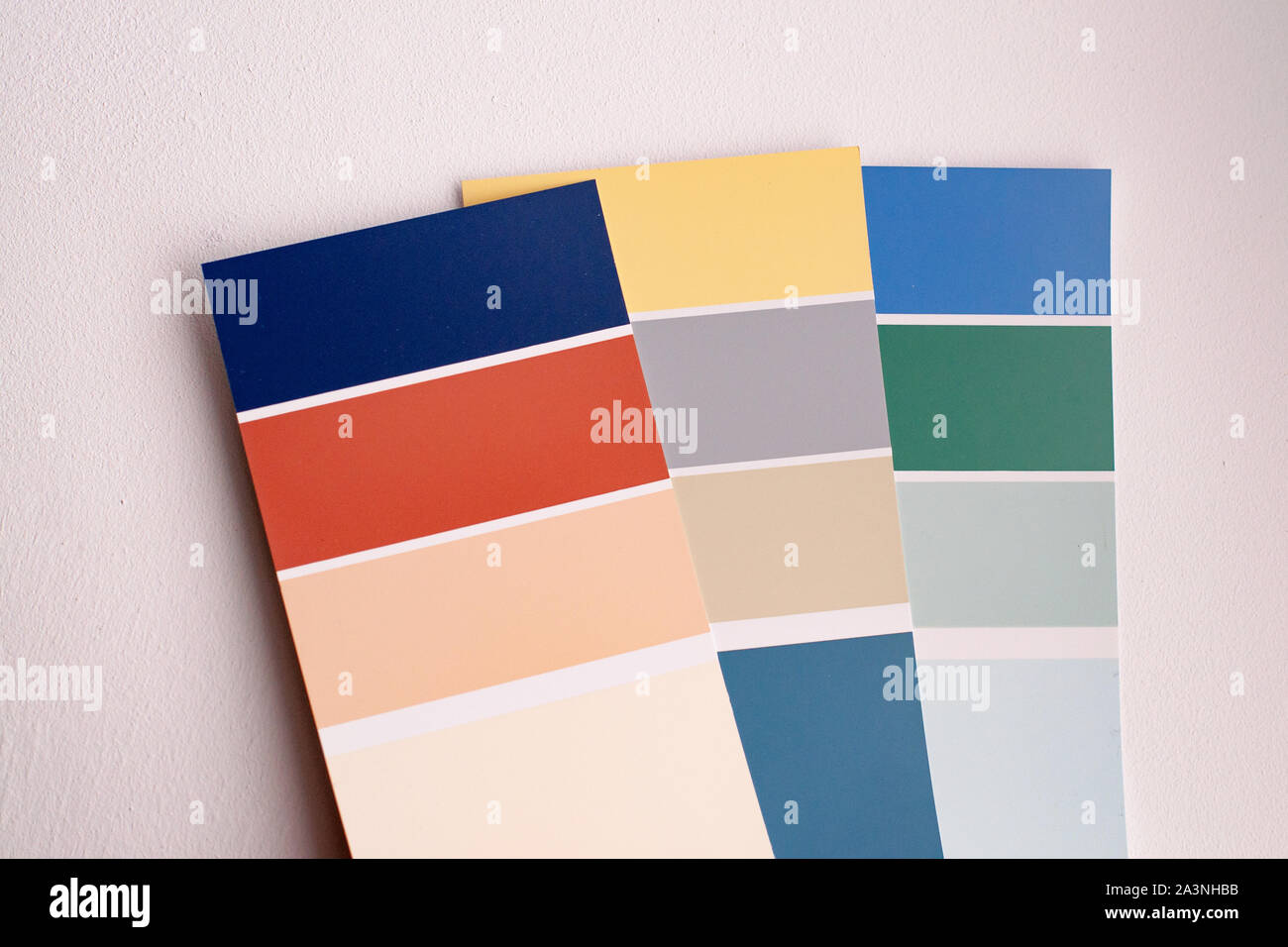 Color palette with various samples. Light background. Paint selection ...
