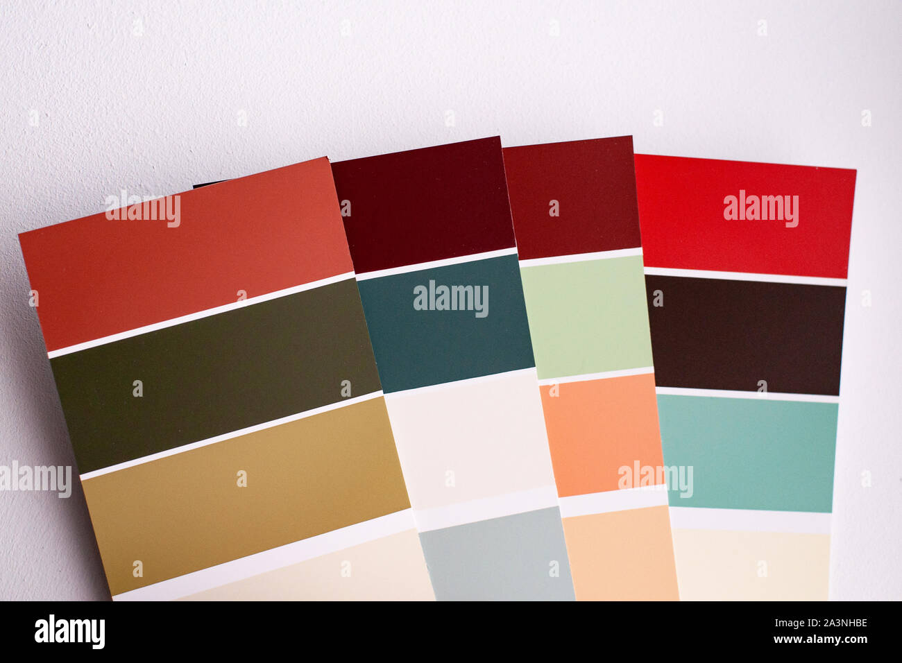 Color palette with various samples. Light background. Paint selection ...