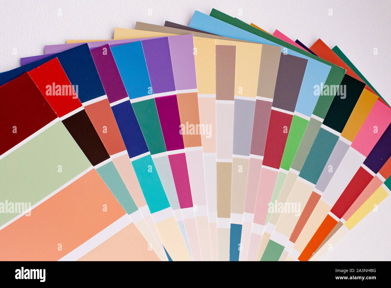 Color palette with various samples. Light background. Paint selection ...