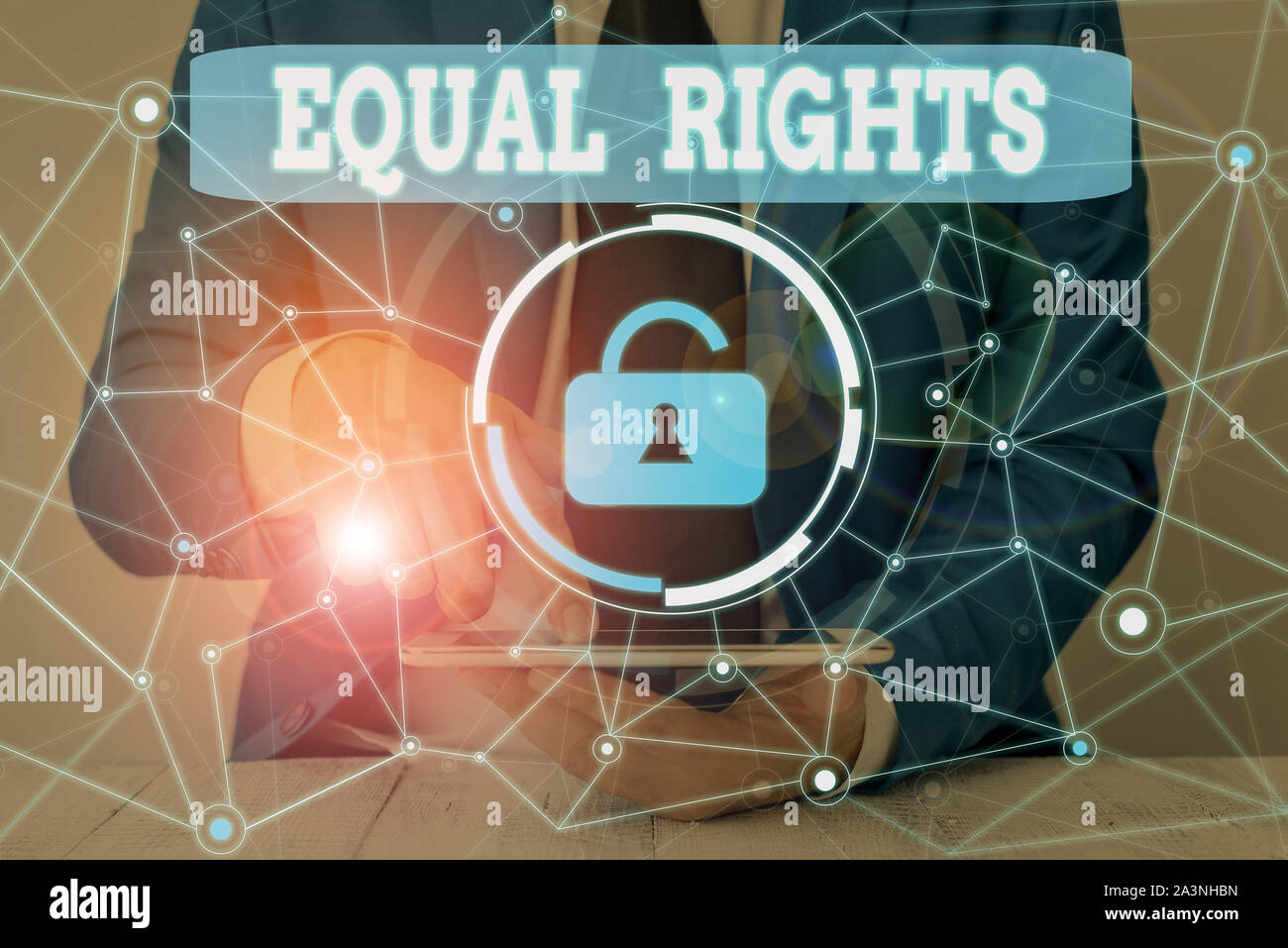 Text sign showing Equal Rights. Business photo showcasing Equality ...