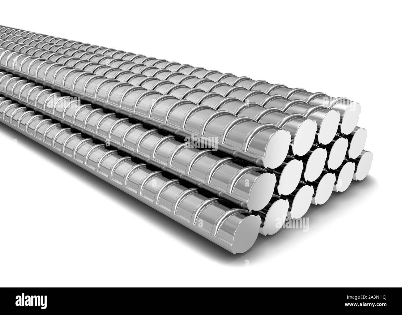 Steel armature. 3d illustration isolated on white background Stock ...