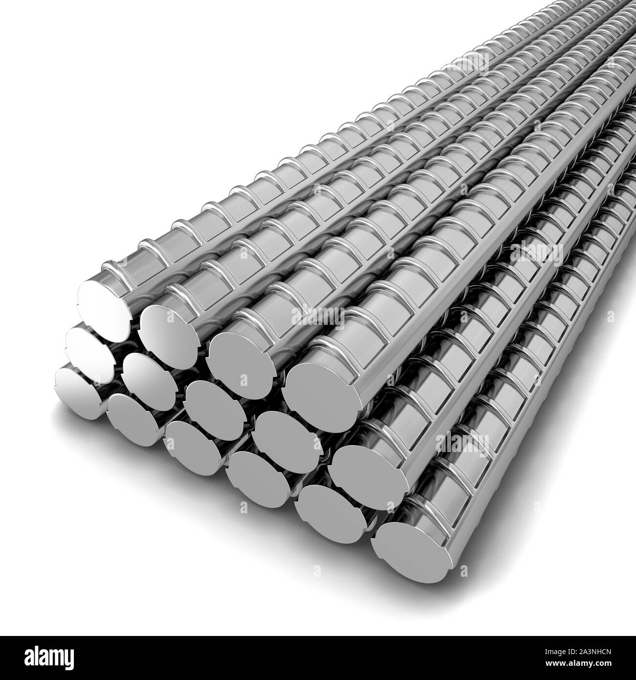 Steel armature. 3d illustration isolated on white background Stock ...