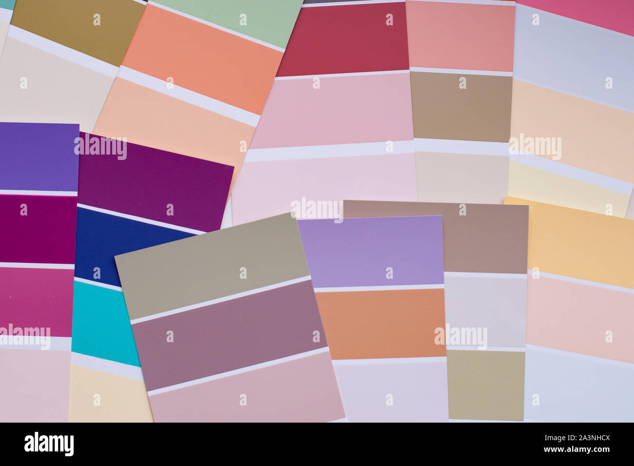 Color palette with various samples. Light background. Paint selection ...