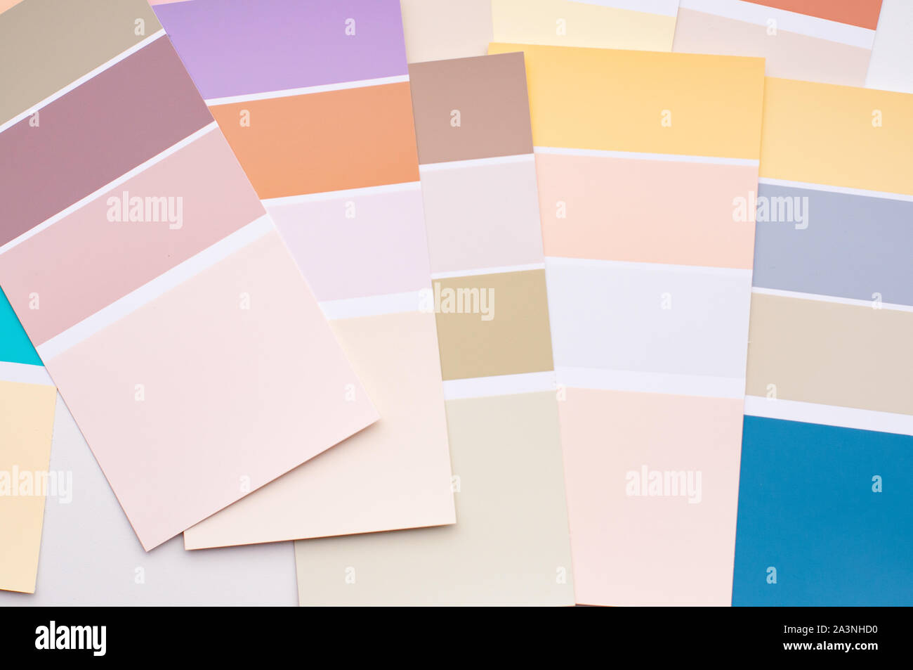 Color palette with various samples. Light background. Paint selection ...