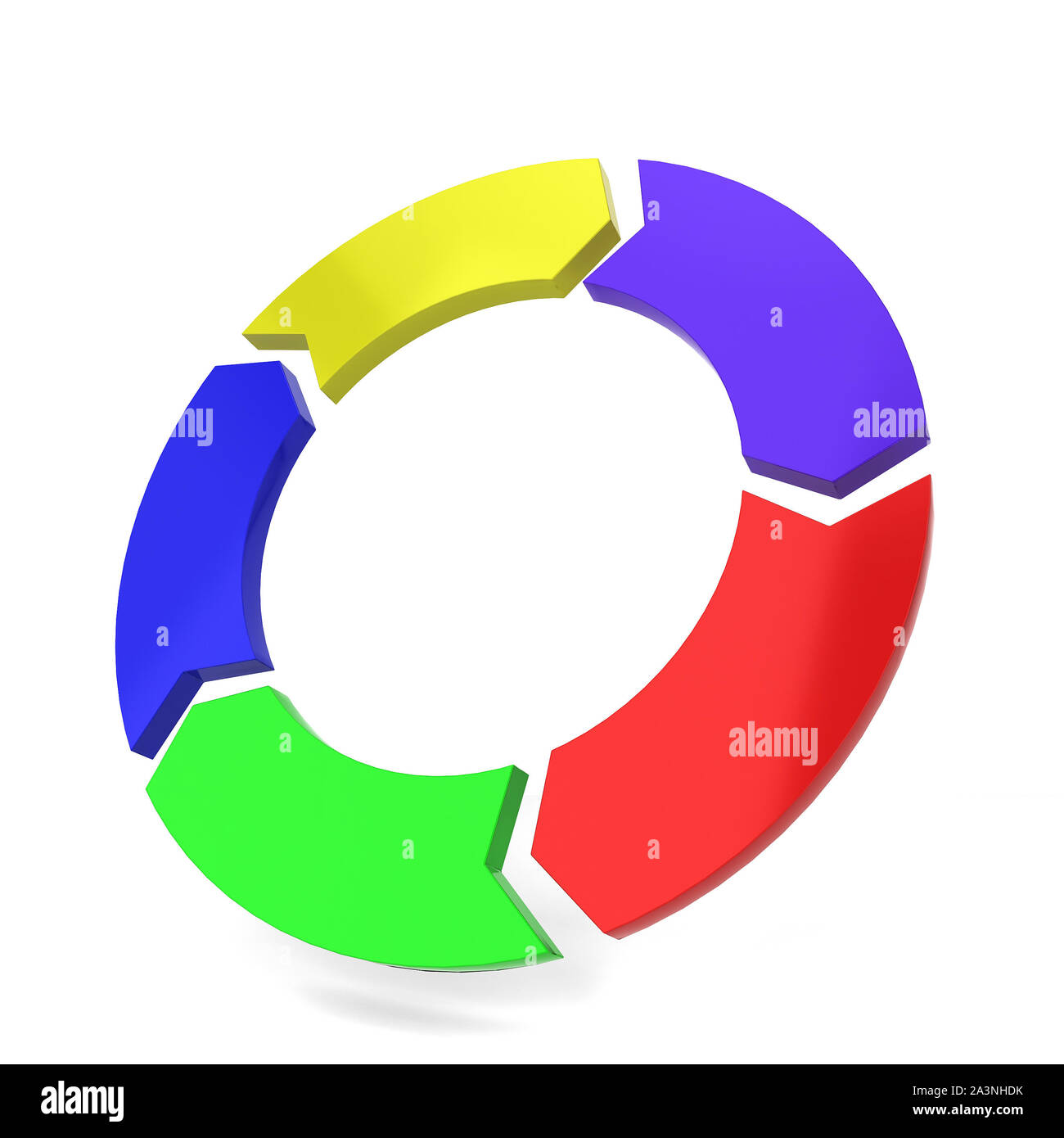 Circle arrow. 3d illustration isolated on white background Stock Photo ...