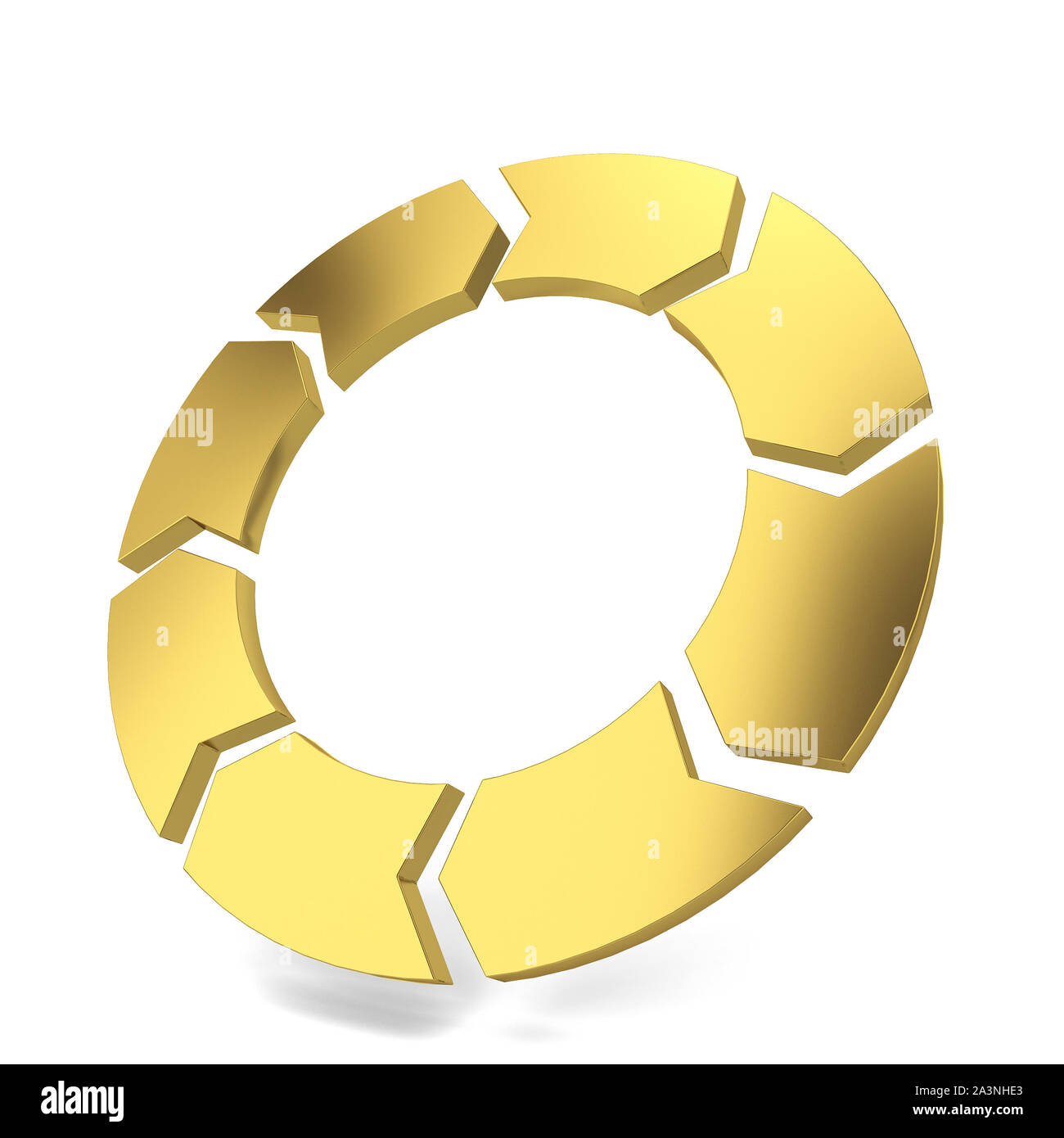 Circle arrow. 3d illustration isolated on white background Stock Photo ...