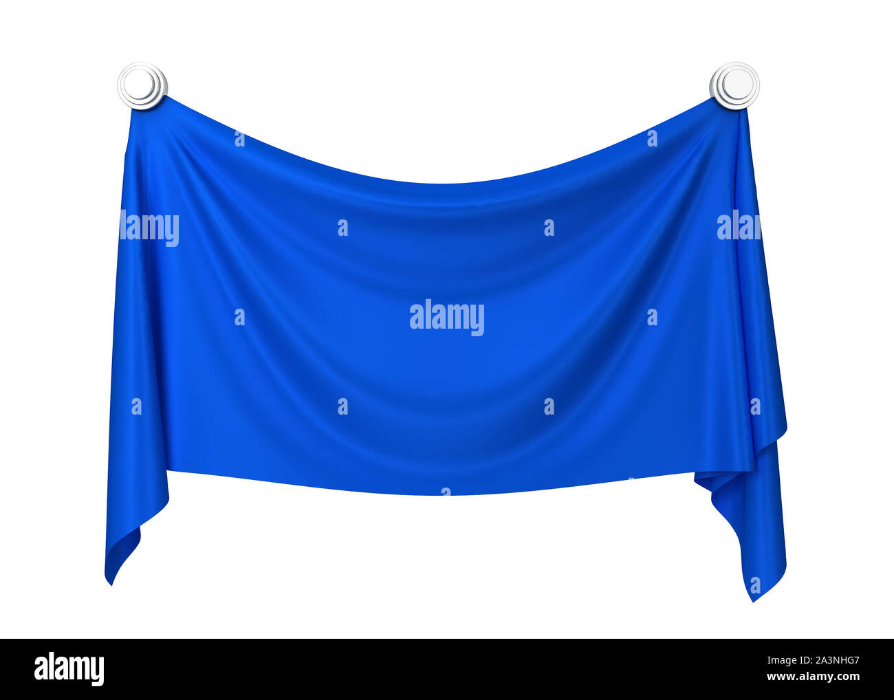 Cloth banner. 3d illustration isolated on white background Stock Photo ...