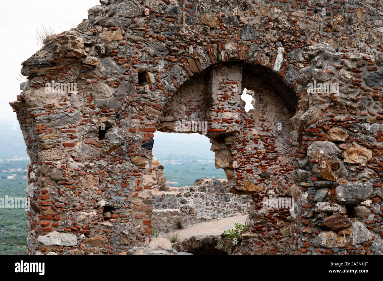 An old deteriorating stone and brick structure in the countryside Stock ...