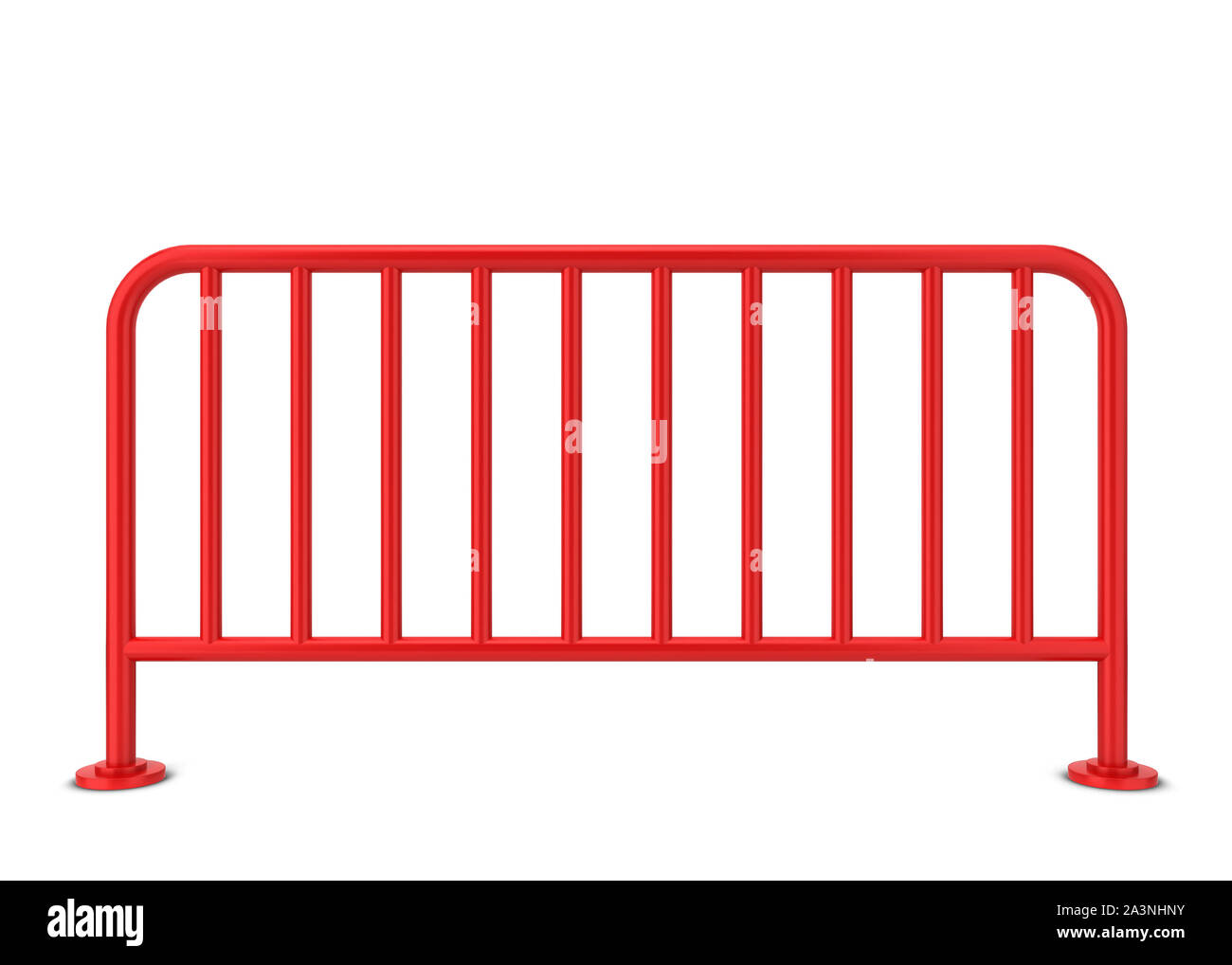 Metal barrier. 3d illustration isolated on white background Stock Photo ...