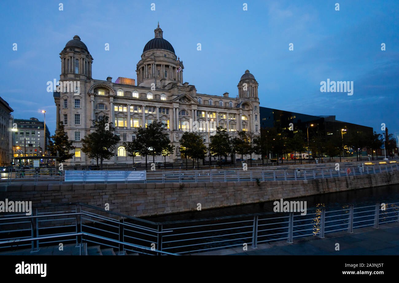 The Port of Liverpool Building at Pier Head in Liverpool Stock Photo ...
