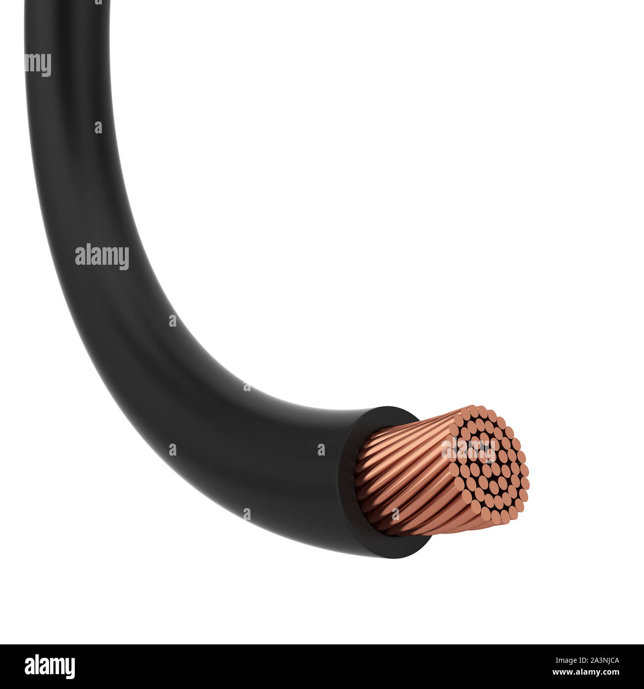 Copper cable. 3d illustration isolated on white background Stock Photo ...