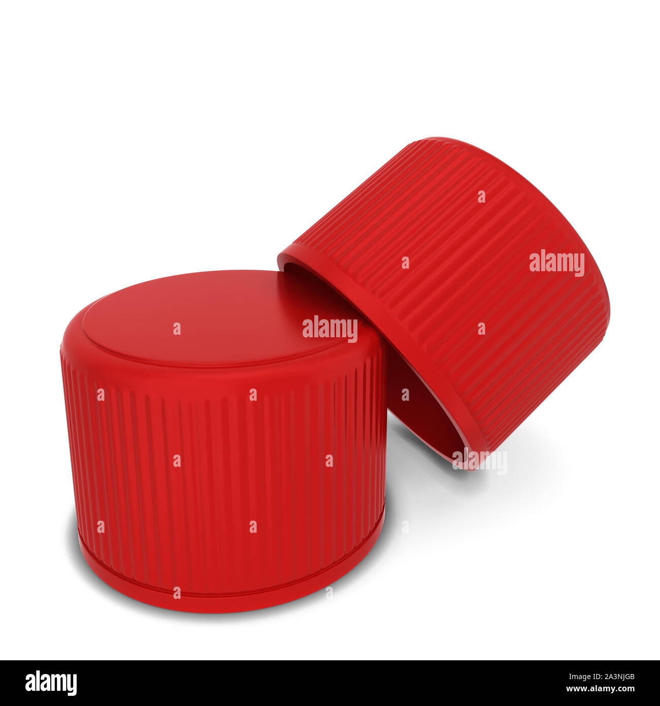 Plastic bottle cap. 3d illustration isolated on white background Stock ...