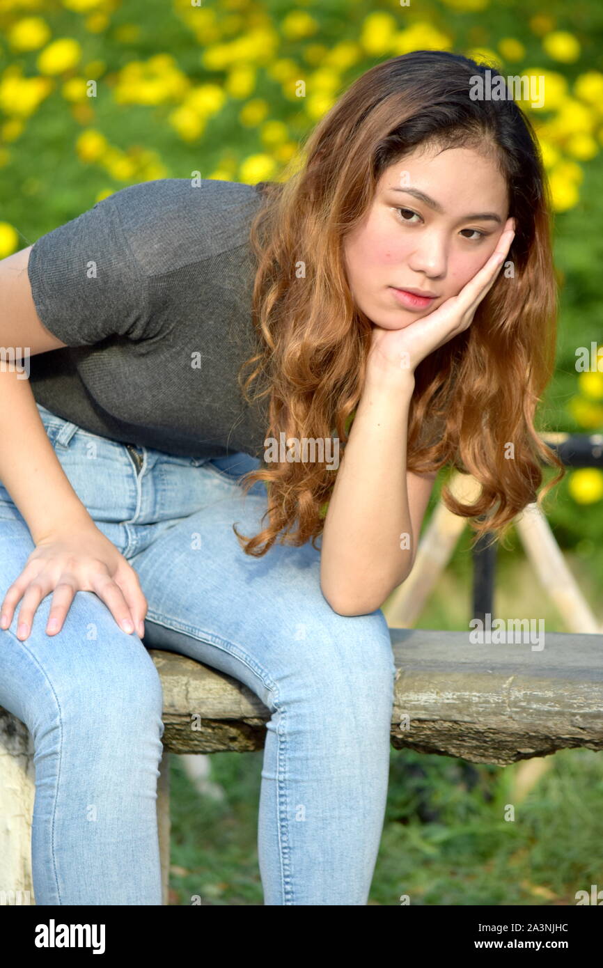 Filipina Female And Sadness Stock Photo - Alamy