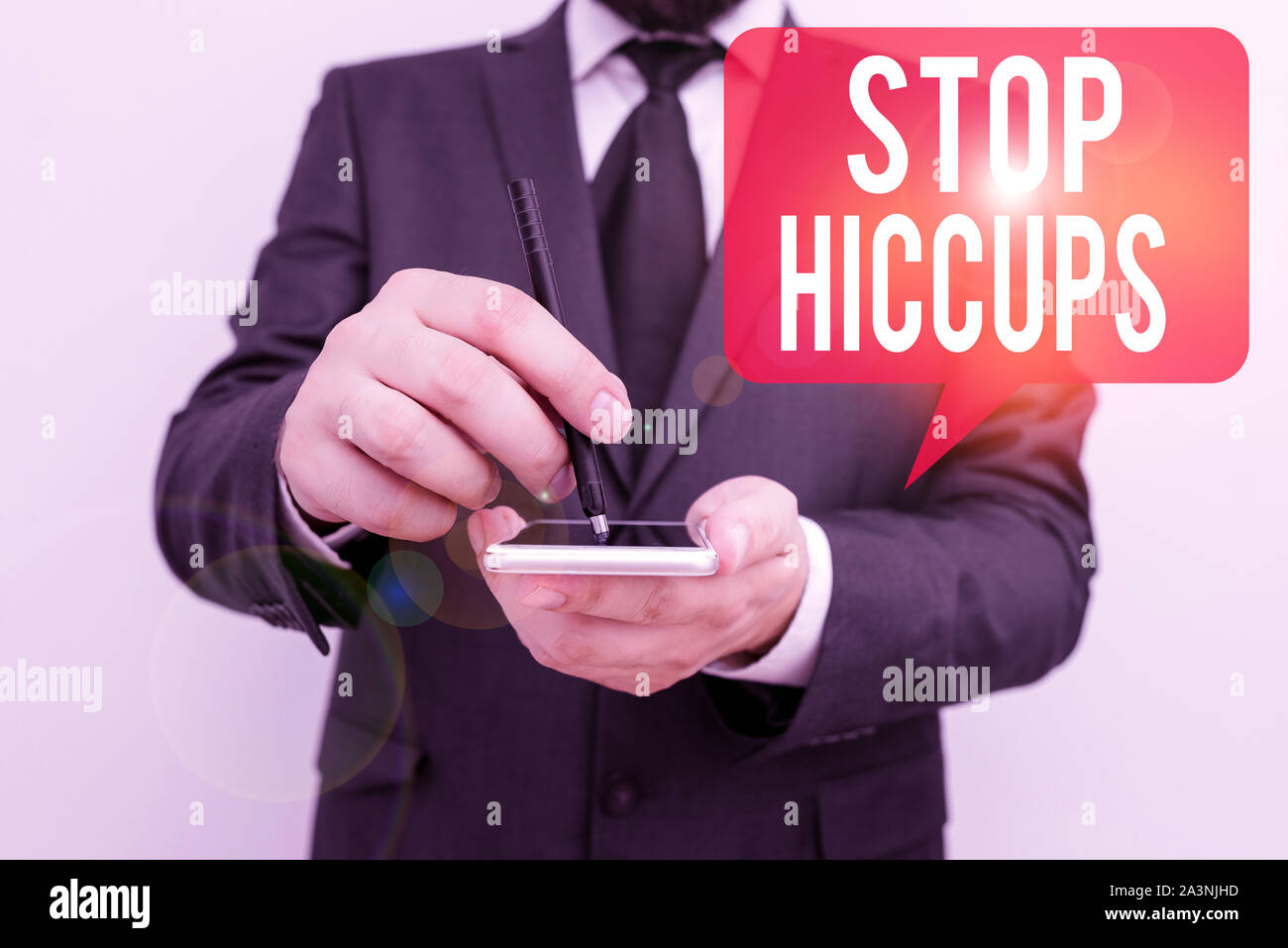 Word writing text Stop Hiccups. Business photo showcasing get rid of ...
