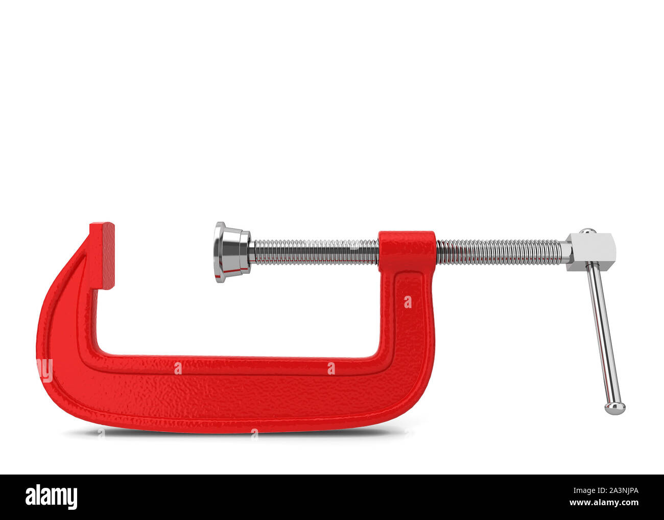 C clamp. 3d illustration isolated on white background Stock Photo - Alamy