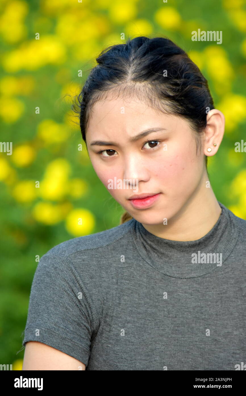 Serious Beautiful Diverse Person Stock Photo - Alamy