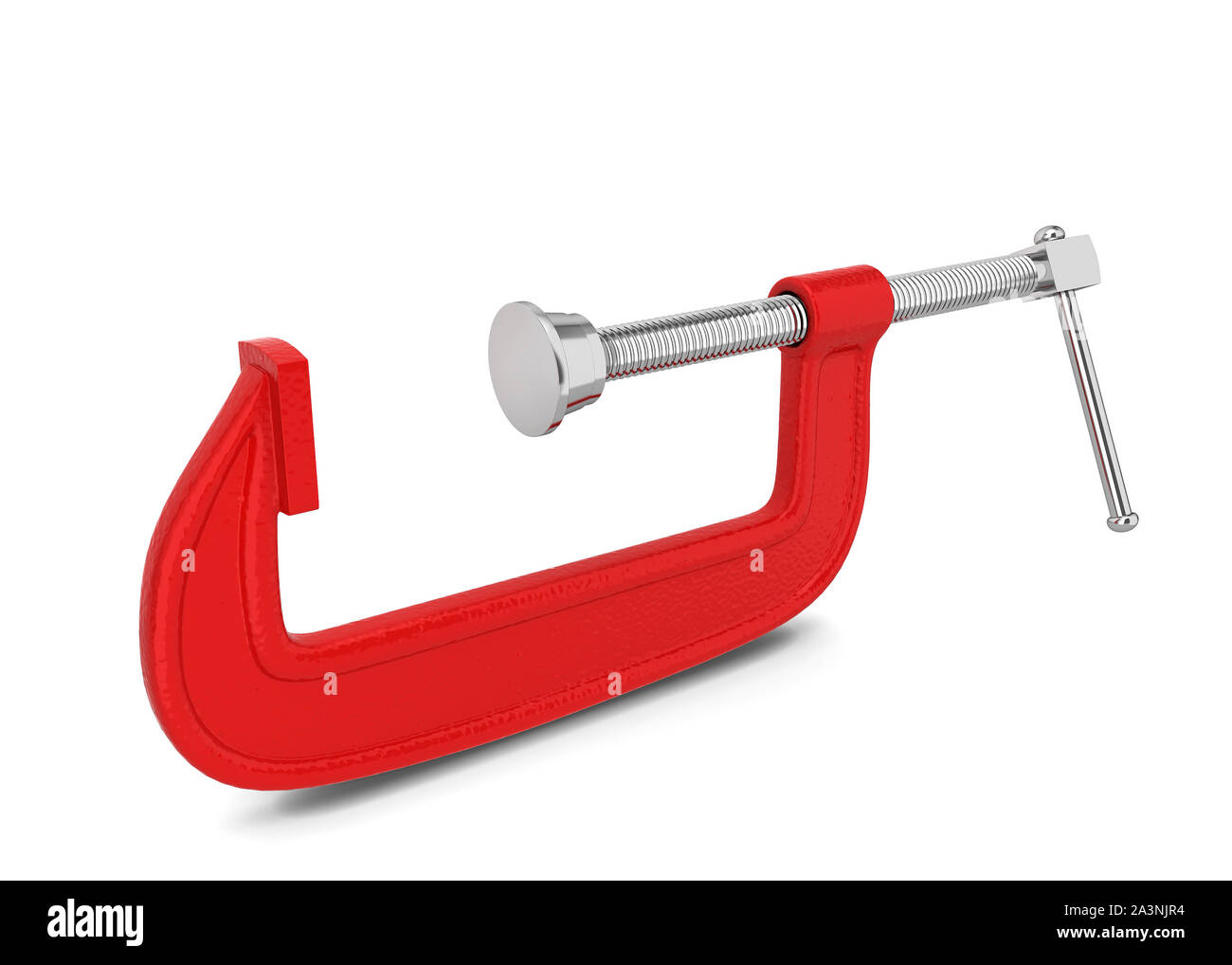 C clamp. 3d illustration isolated on white background Stock Photo - Alamy