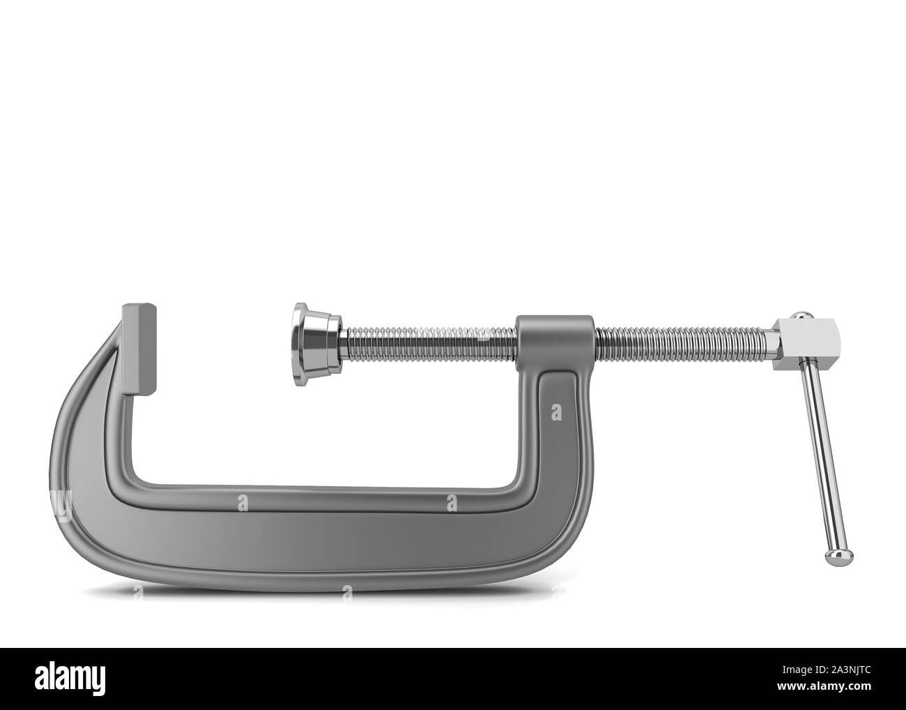 C clamp. 3d illustration isolated on white background Stock Photo - Alamy