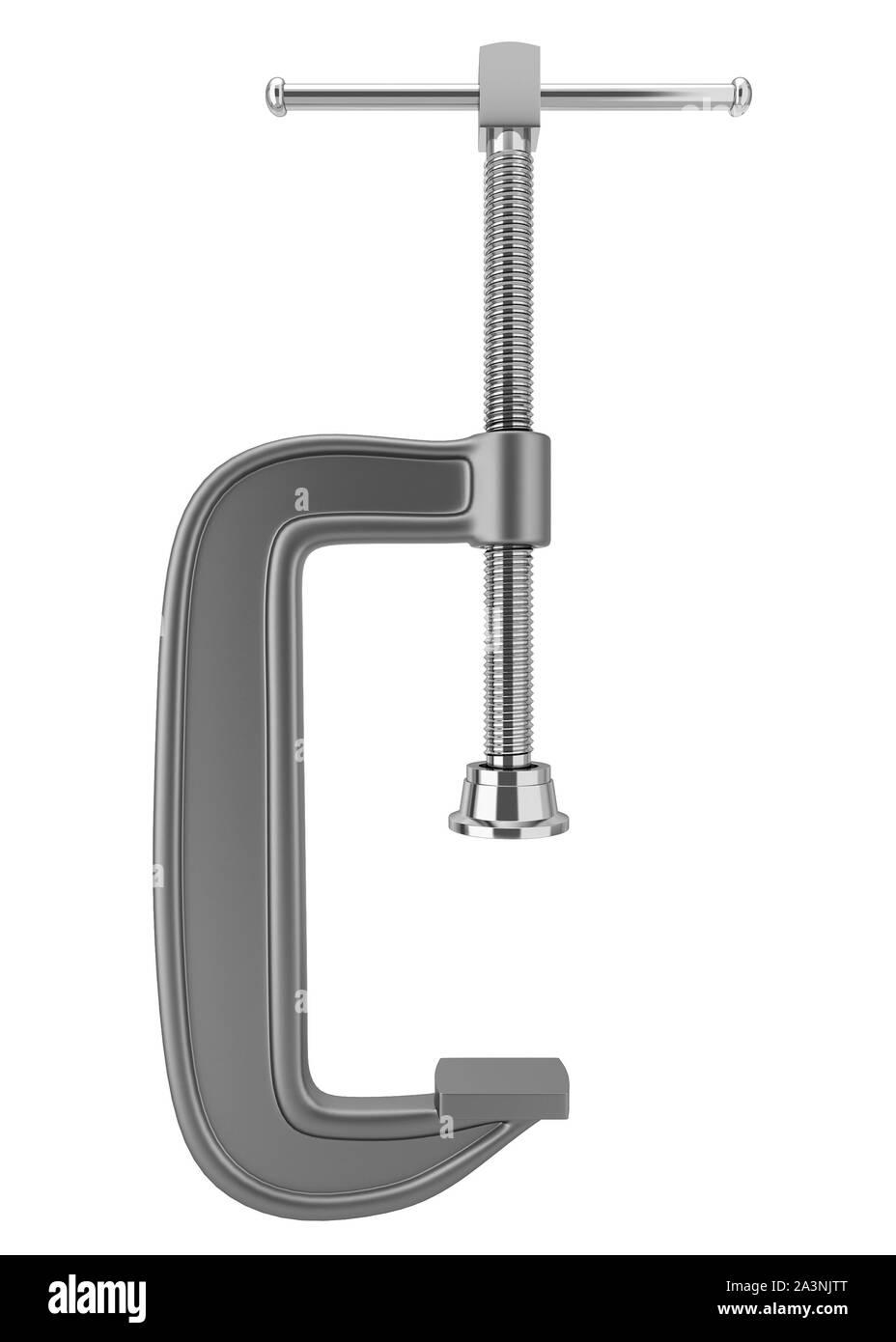 C clamp. 3d illustration isolated on white background Stock Photo - Alamy