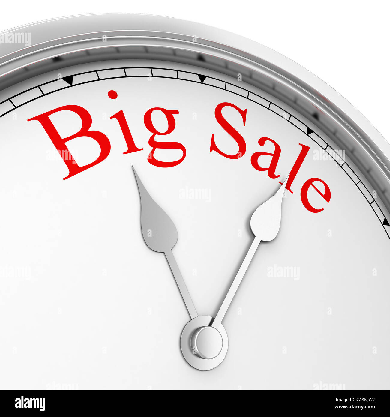 Time for big sale. 3d illustration isolated on white background Stock ...