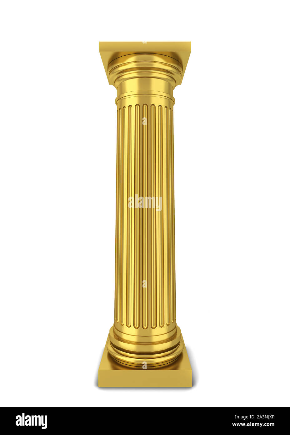 Classical column. 3d illustration isolated on white background Stock ...