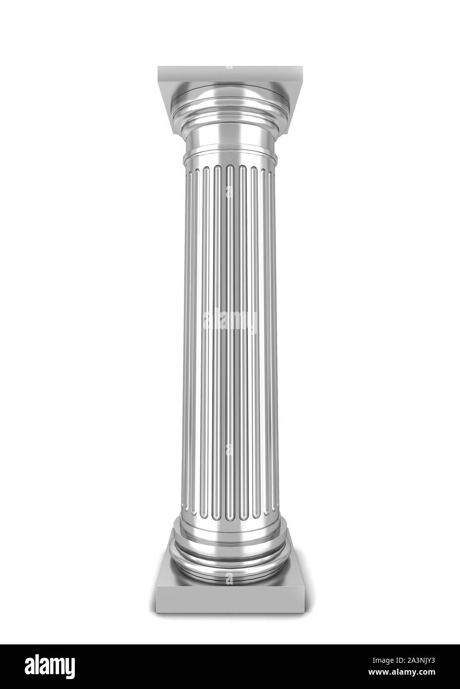 Classical column. 3d illustration isolated on white background Stock ...