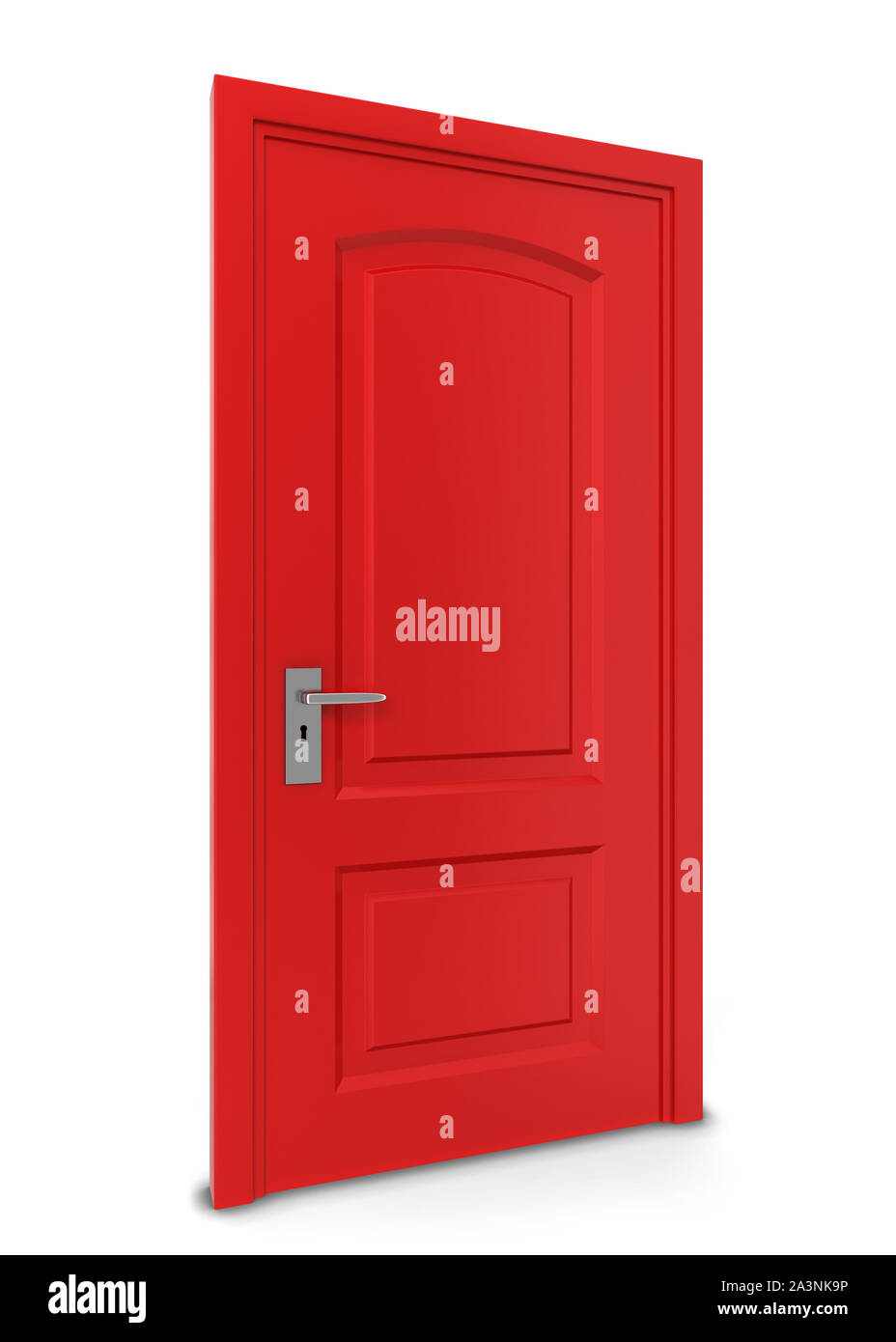 Closed door. 3d illustration isolated on white background Stock Photo ...