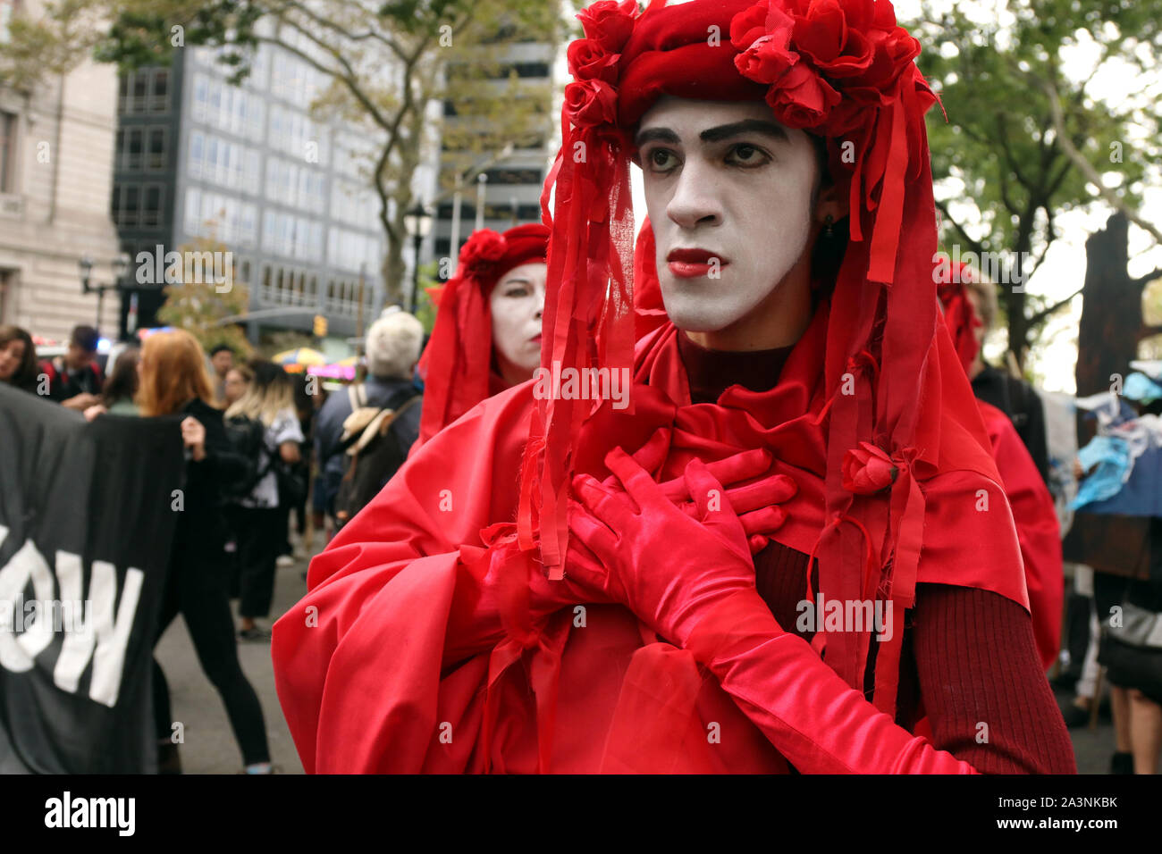 Extinction Rebellion’s (XR) Red Brigade, New York, USA Stock Photo - Alamy