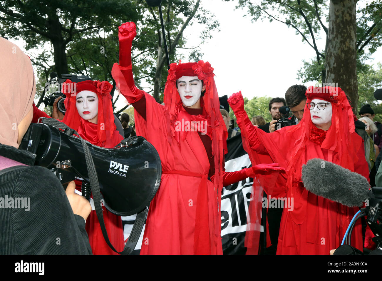 Extinction Rebellion’s (XR) Red Brigade, New York, USA Stock Photo - Alamy