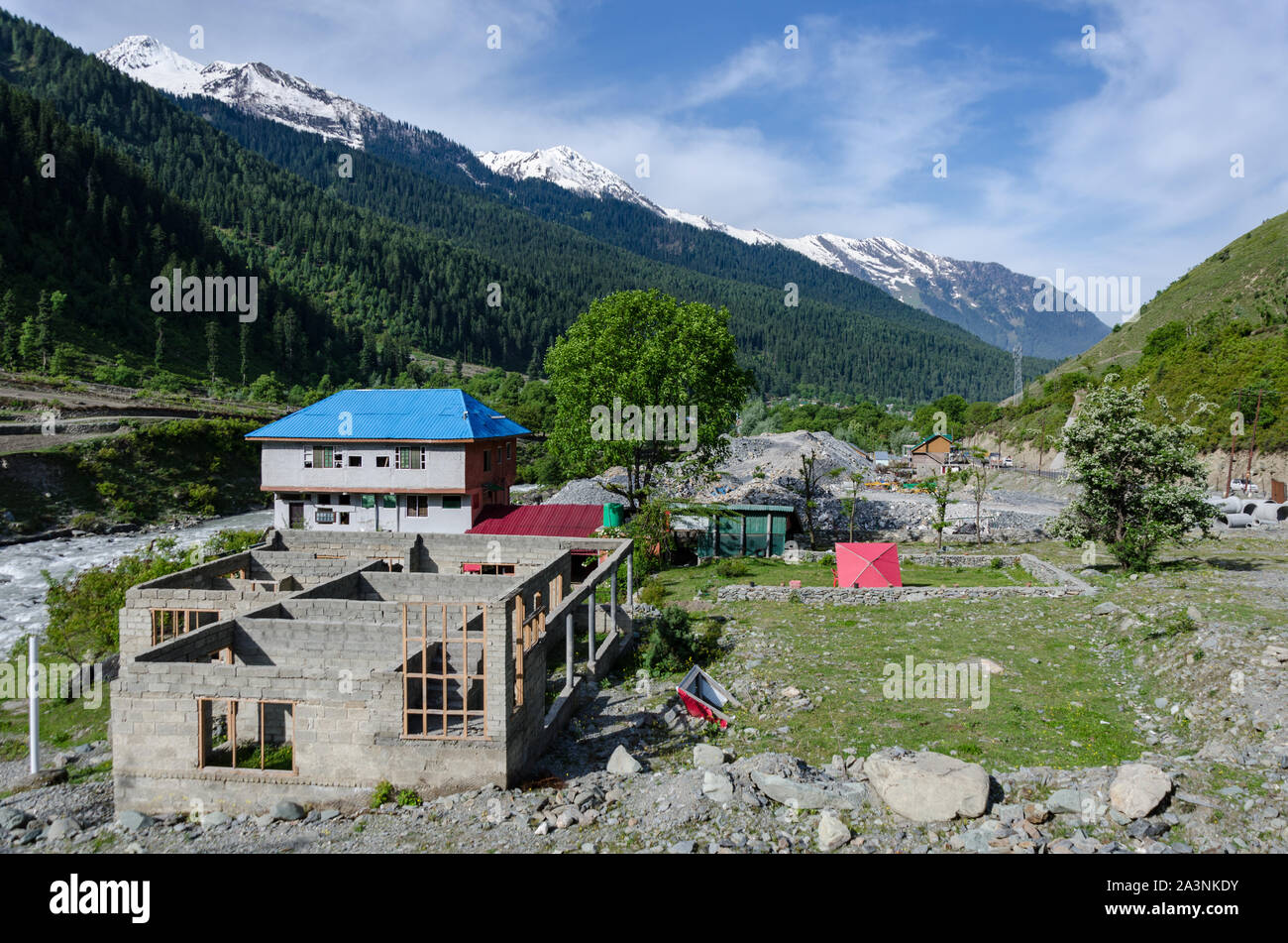 Serene village kashmir hi-res stock photography and images - Alamy