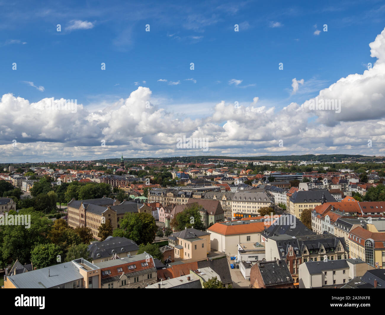 Zwickau aerial view in East Germany Stock Photo - Alamy