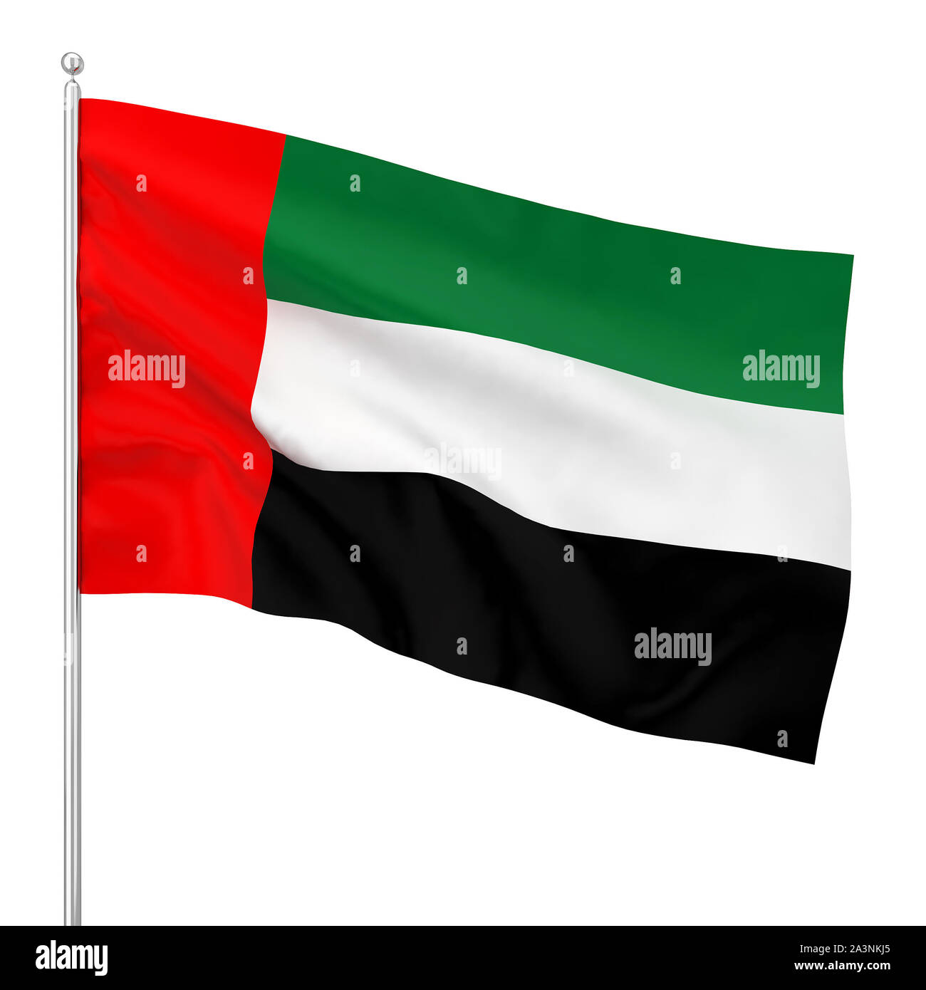 Uae flag pole Cut Out Stock Images & Pictures - Alamy