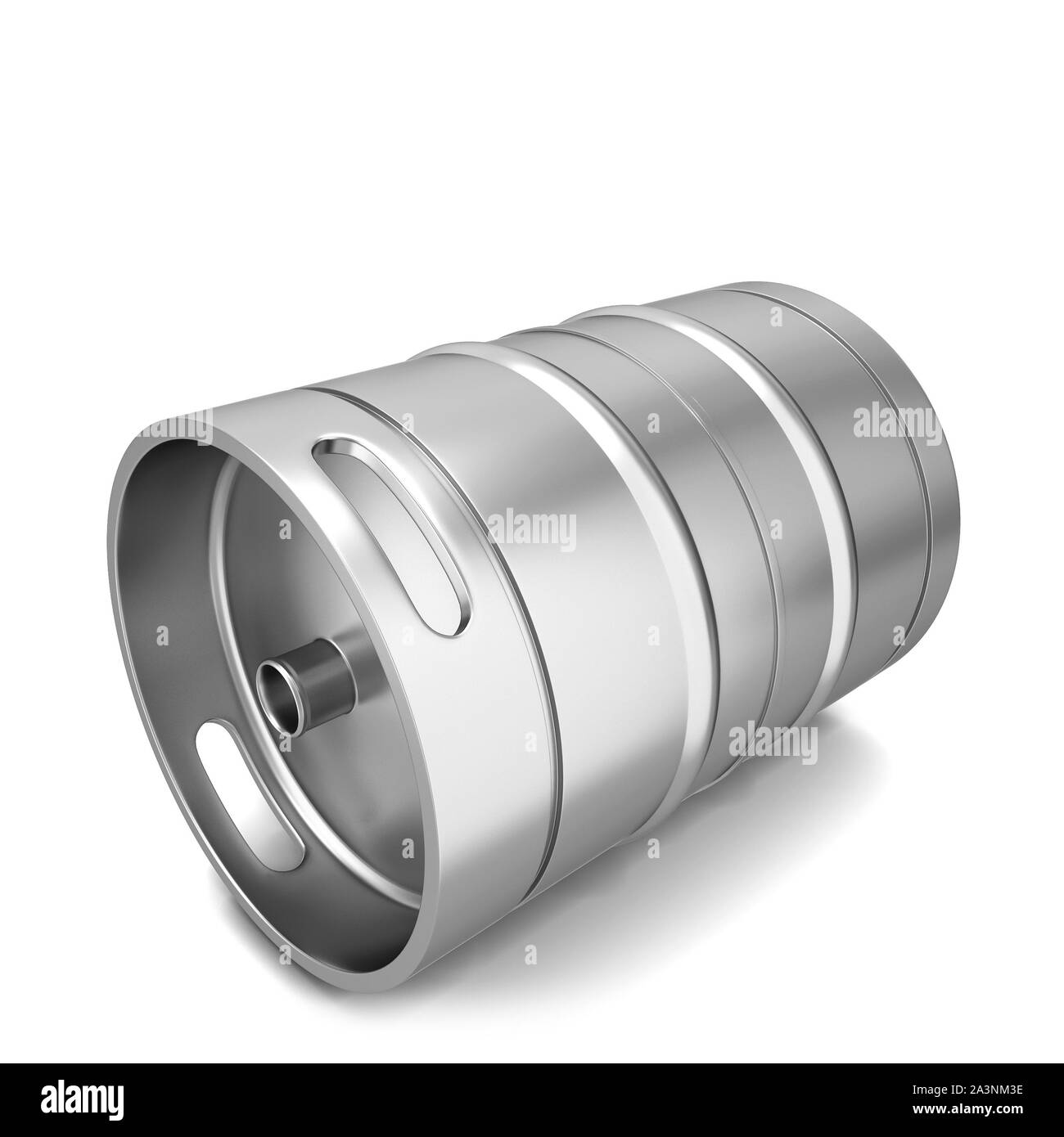 Beer keg. 3d illustration isolated on white background Stock Photo - Alamy