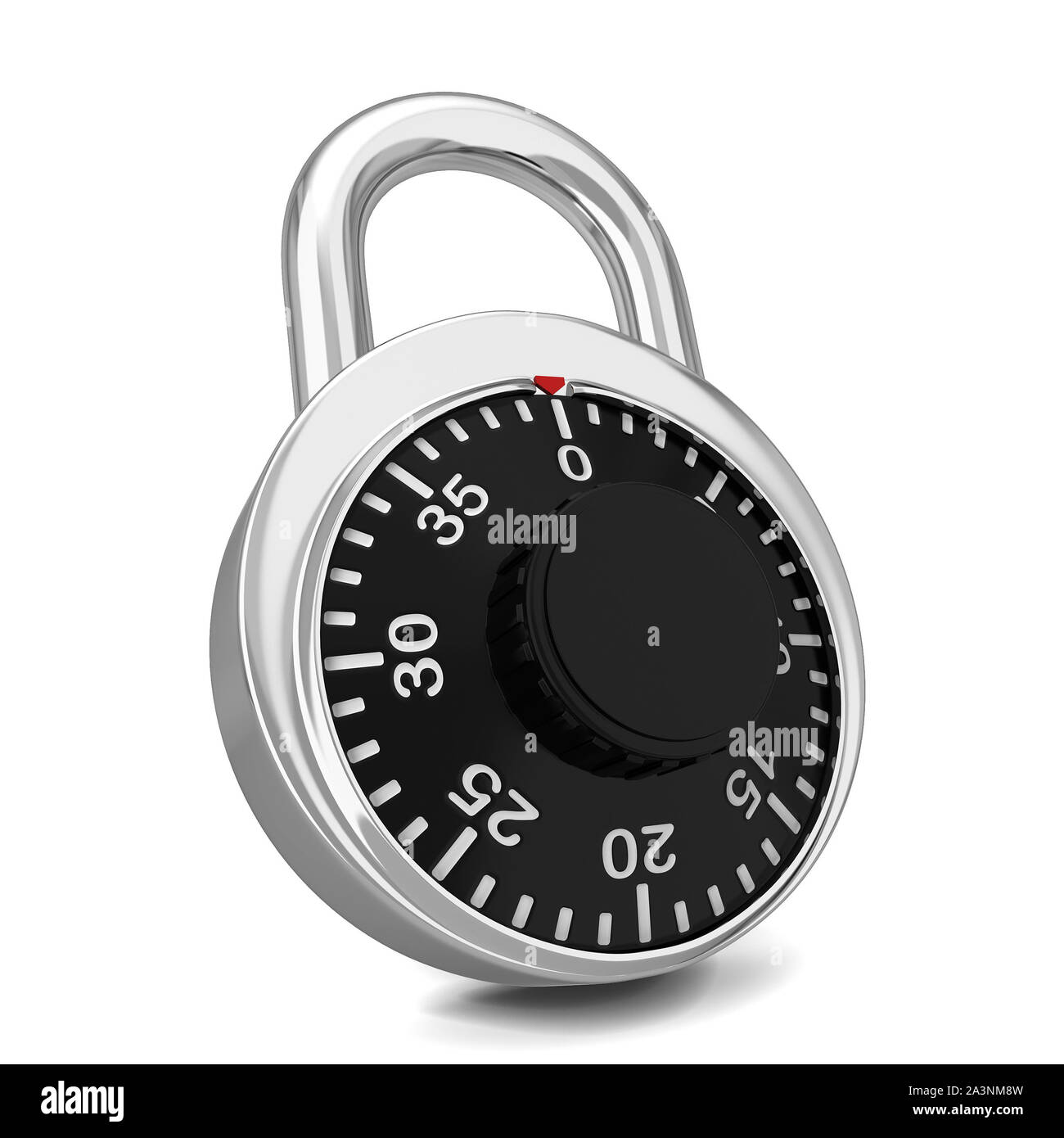 Steel lock. 3d illustration isolated on white background Stock Photo ...