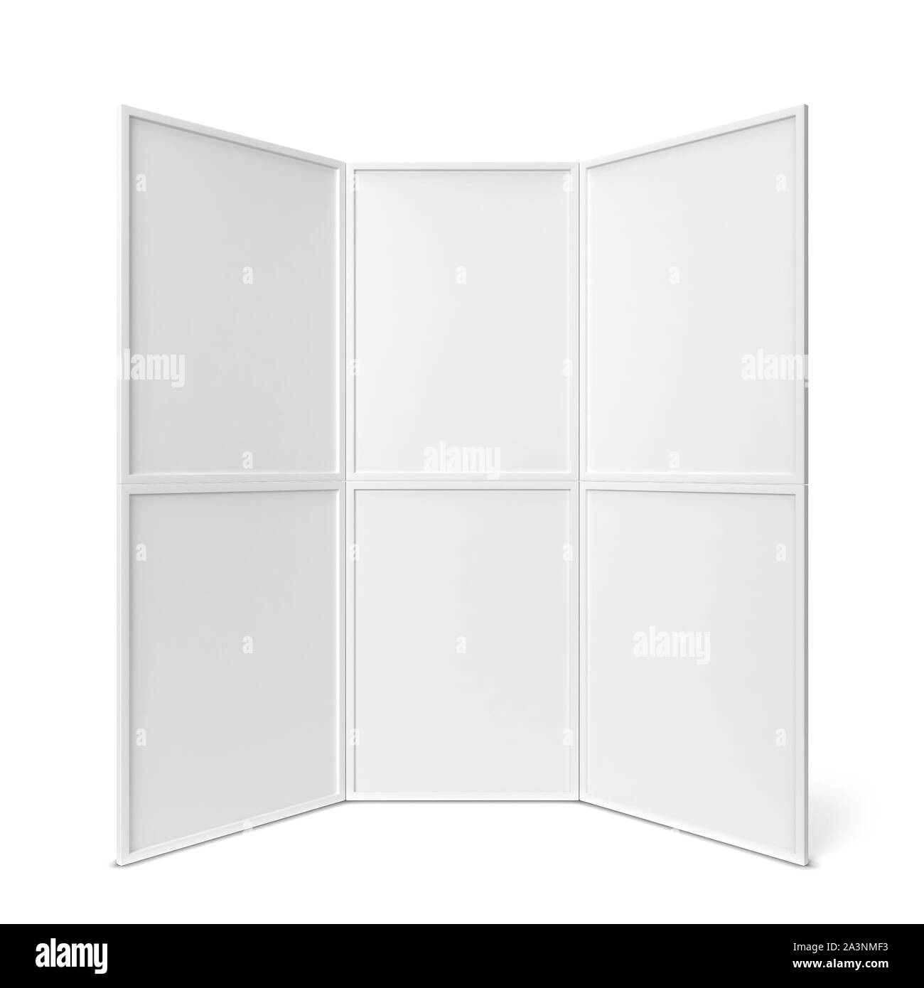 Blank panel display. 3d illustration isolated on white background Stock ...