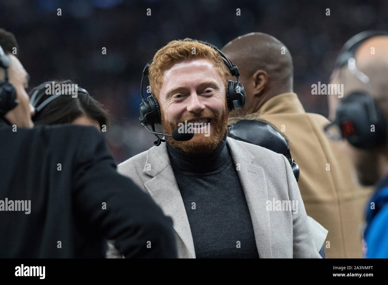 Oct 6, 2019; England cricketer Jonny Bairstow during the NFL game ...