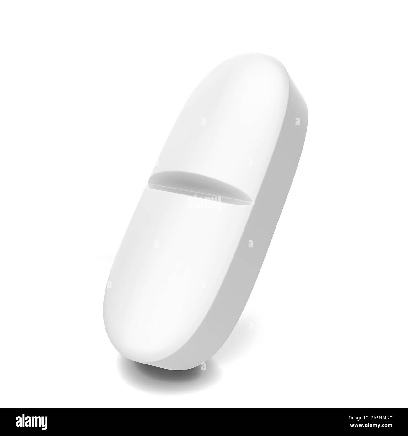 Single pill. 3d illustration isolated on white background Stock Photo ...
