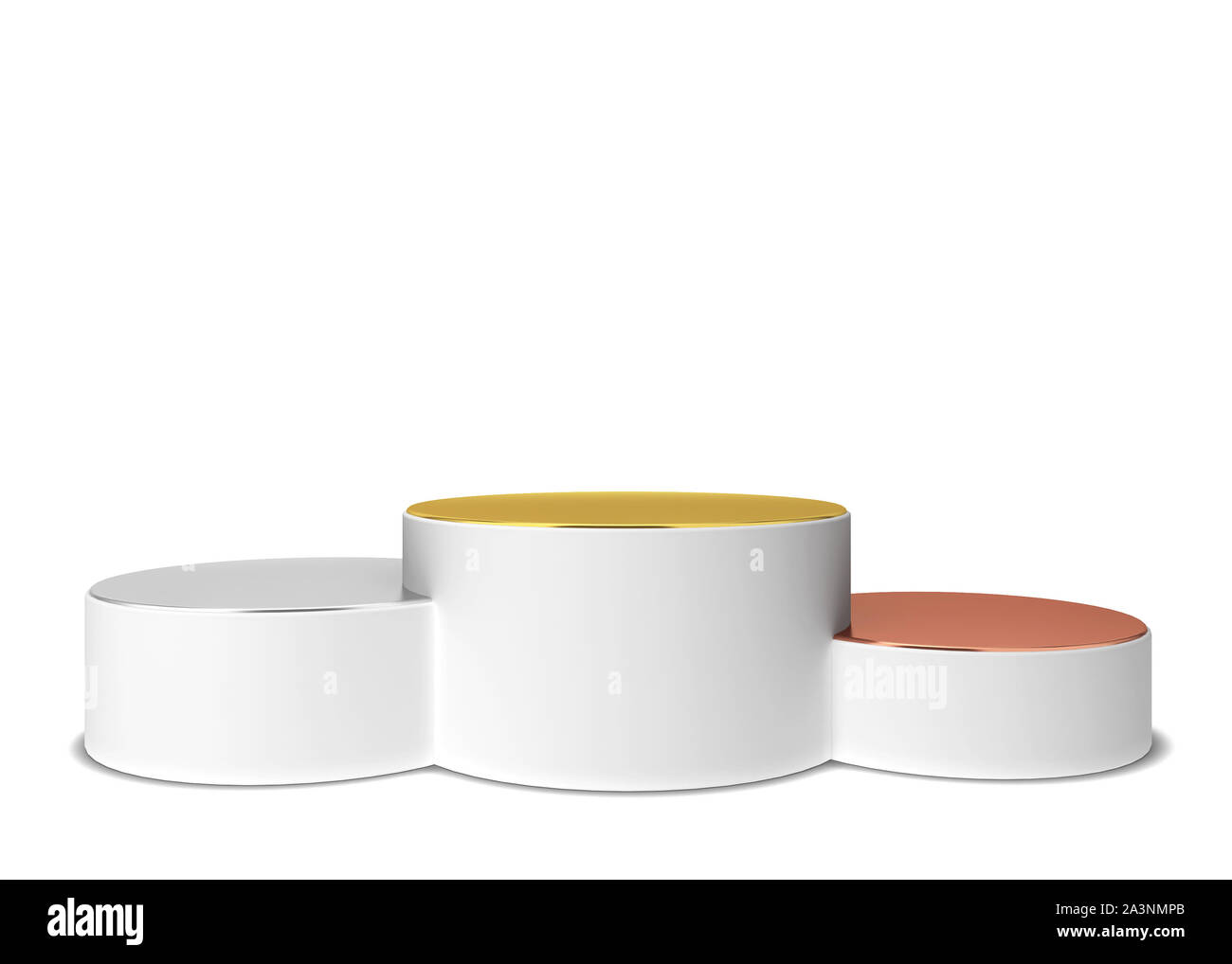 Winner podium. 3d illustration isolated on white background Stock Photo ...