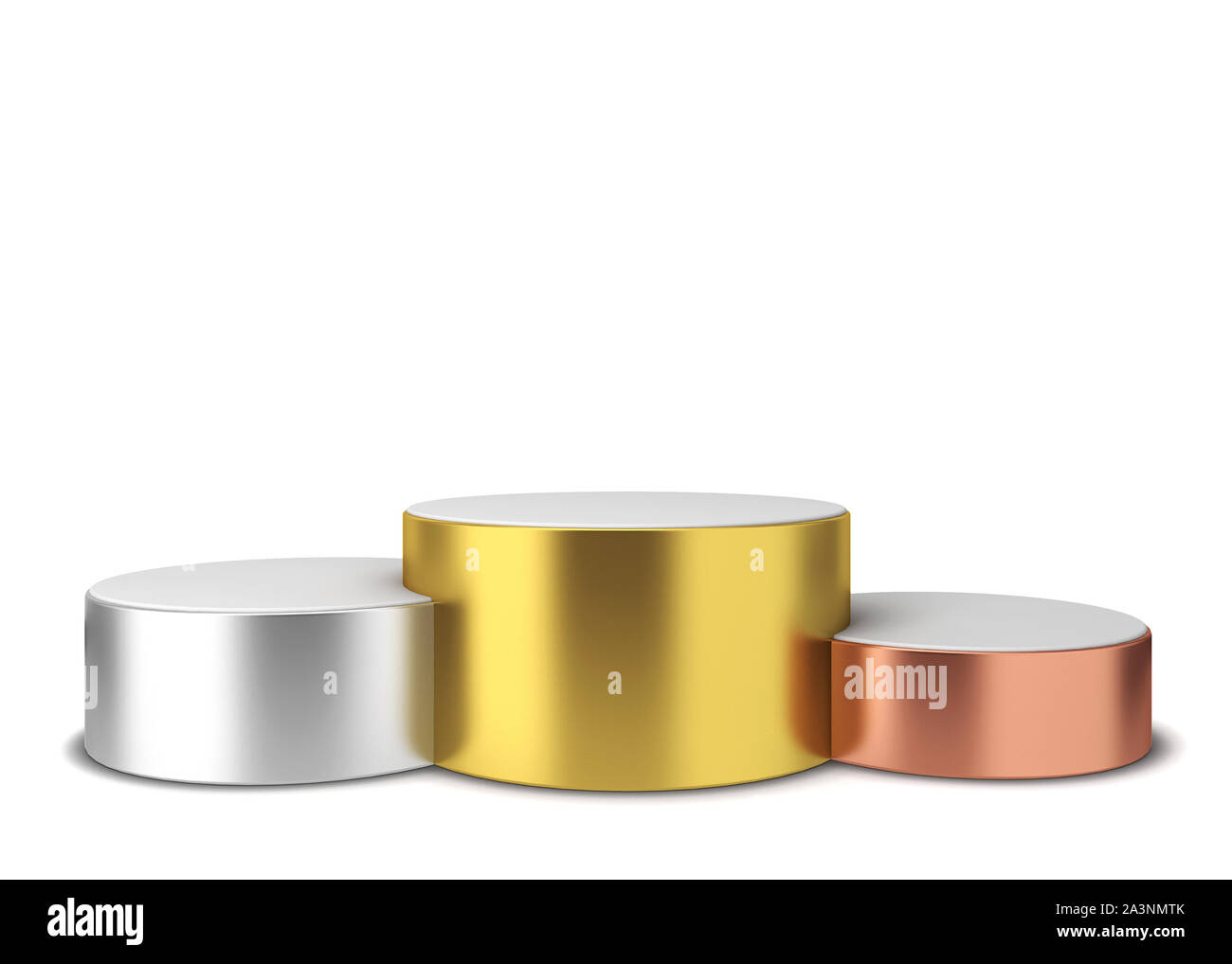 Winner podium. 3d illustration isolated on white background Stock Photo ...