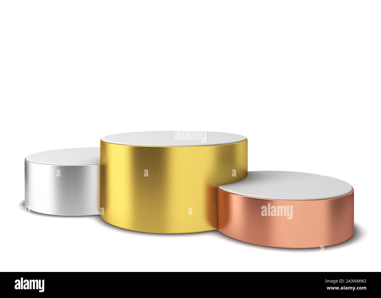 Winner podium. 3d illustration isolated on white background Stock Photo ...