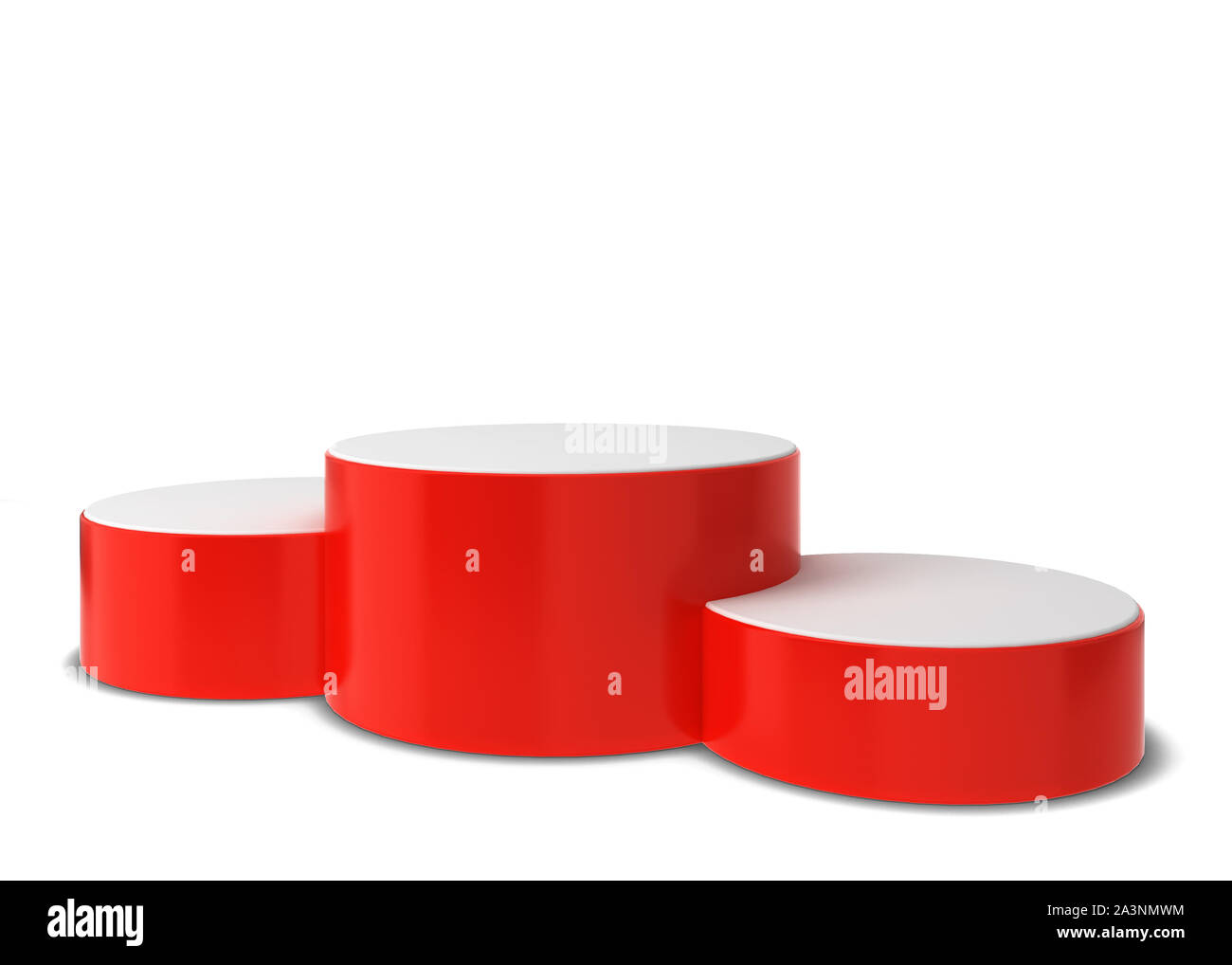 Winner podium. 3d illustration isolated on white background Stock Photo ...