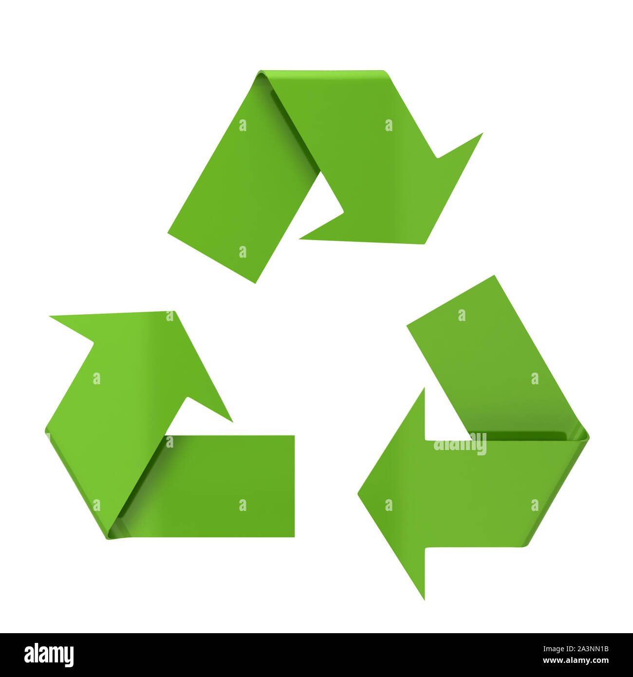 Recycle symbol. 3d illustration isolated on white background Stock ...