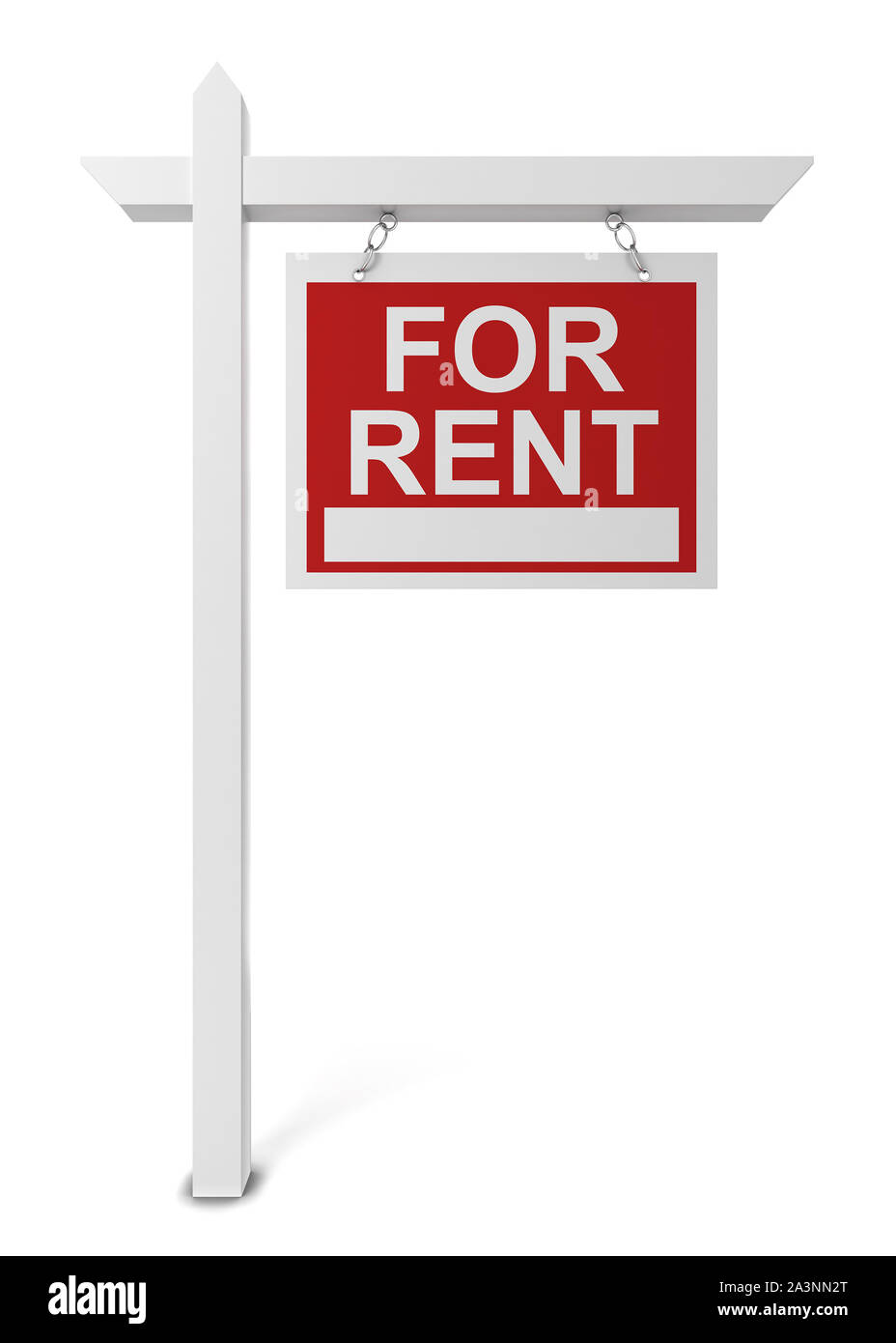 House for rent sign. 3d illustration isolated on white background Stock ...