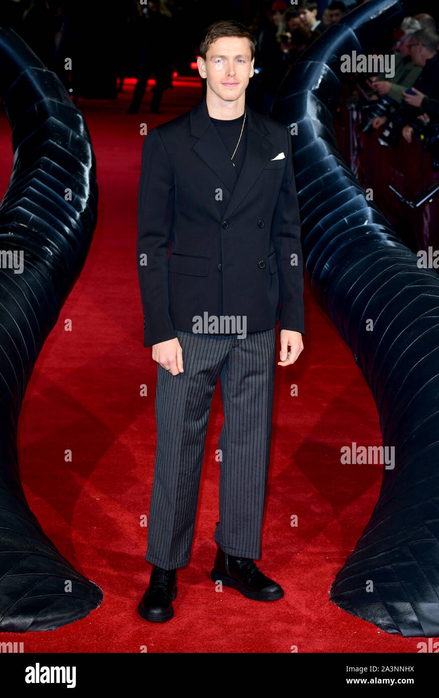 Harris Dickinson attending the Maleficent: Mistress of Evil European ...