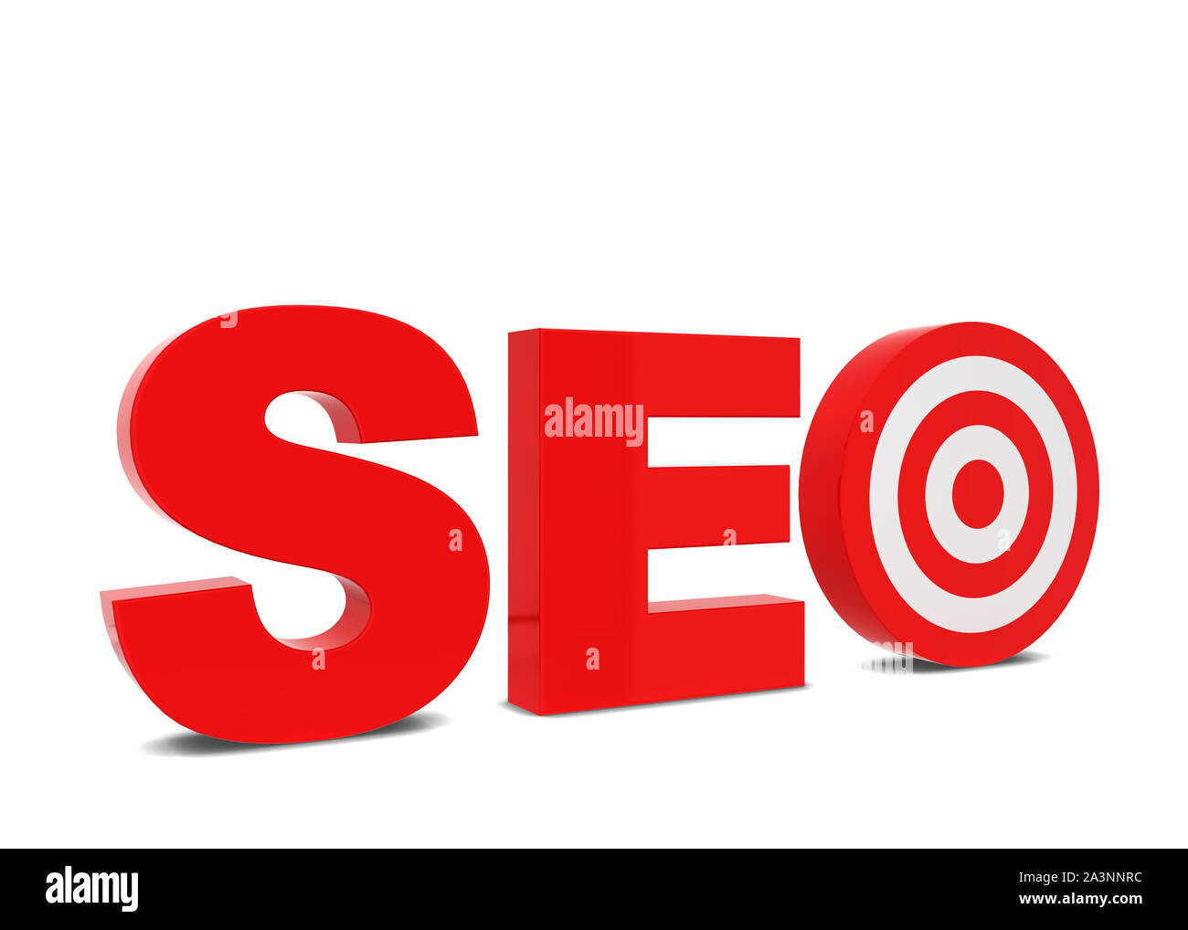 Seo text. 3d illustration isolated on white background Stock Photo - Alamy
